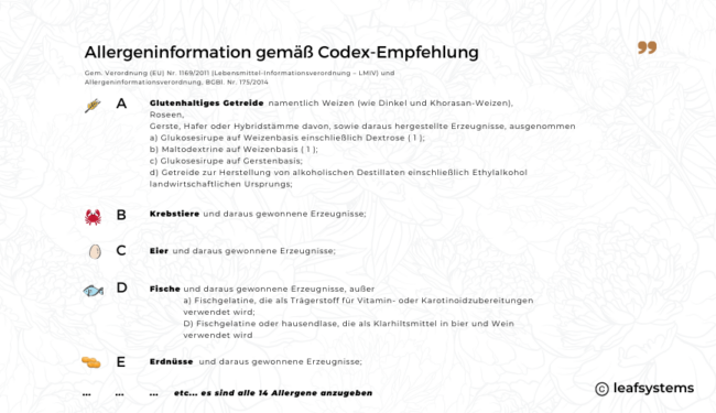 Allergenkennzeichnung in der Gastronomie: Aktuelle Regeln für Österreich und Deutschland ...